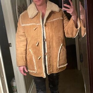Source Unknown | Jackets & Coats | 96s Shearling Suede Barn Coat | Poshmark